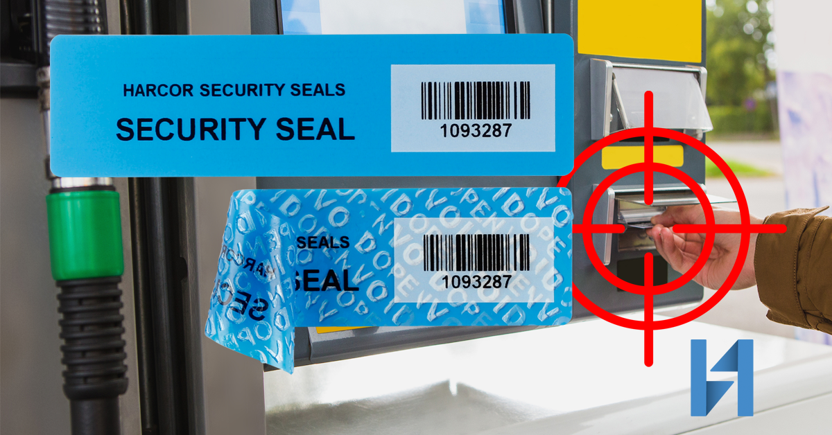 Security labels are being placed on petrol pumps to prevent skimming i ...